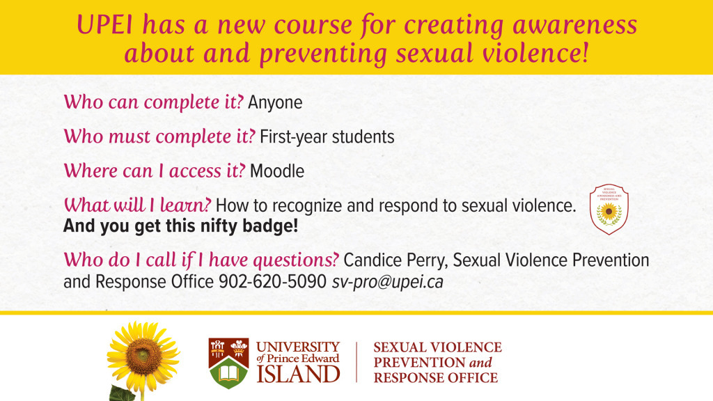New mandatory course aims to increase awareness and prevention of sexual violence at UPEI ...